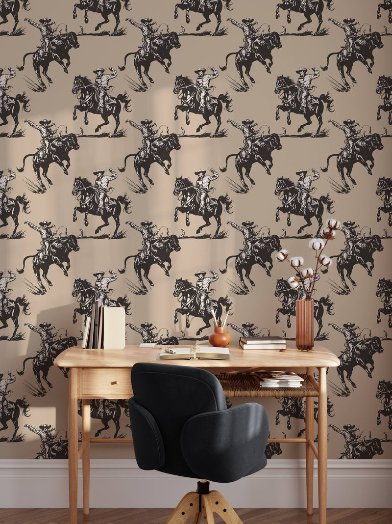 Western Wallpaper – Peel and Stick Cowboy Designs – EazzyWalls