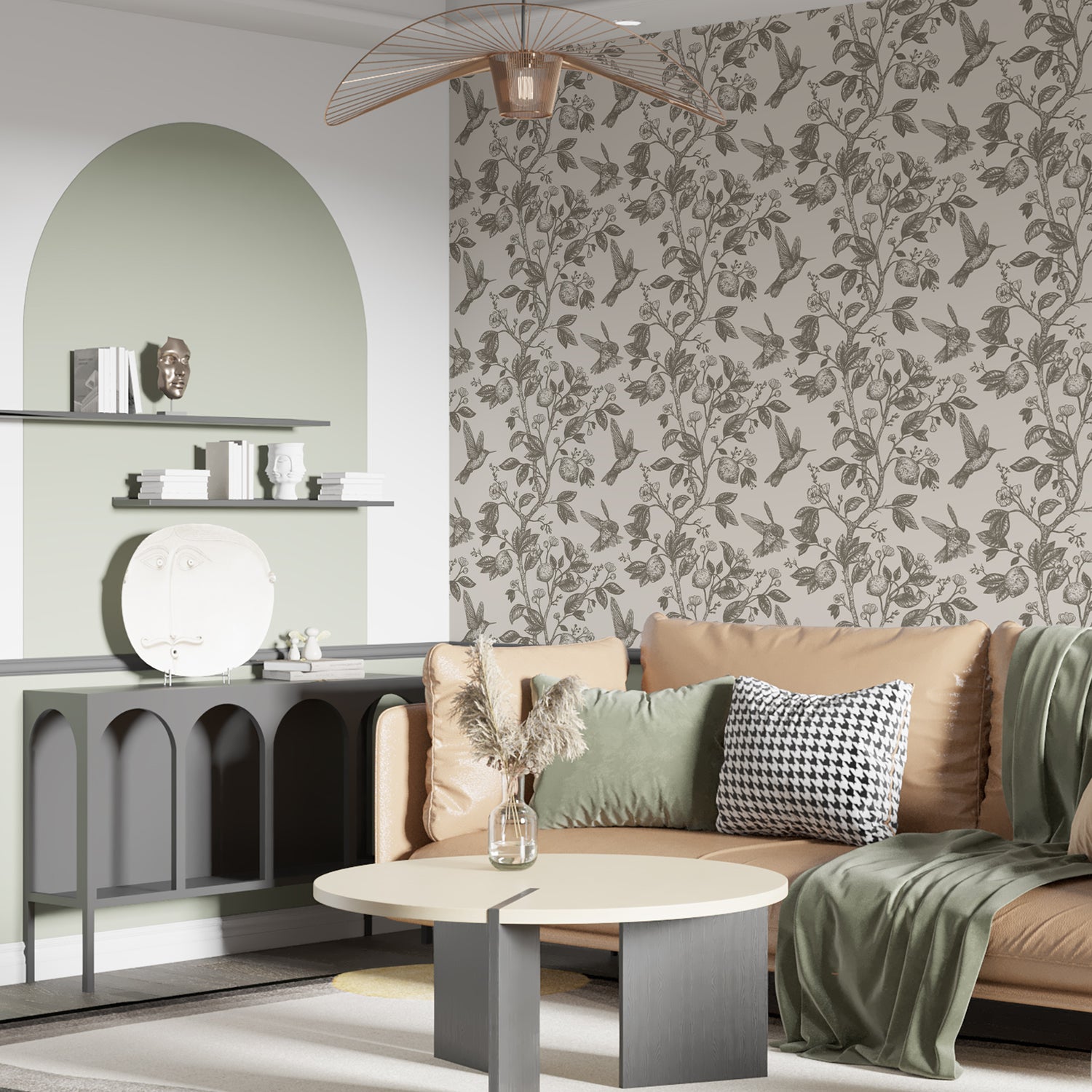 Luxury Hummingbird & Lemon Wallpaper – Premium Botanical Wall Art ...
