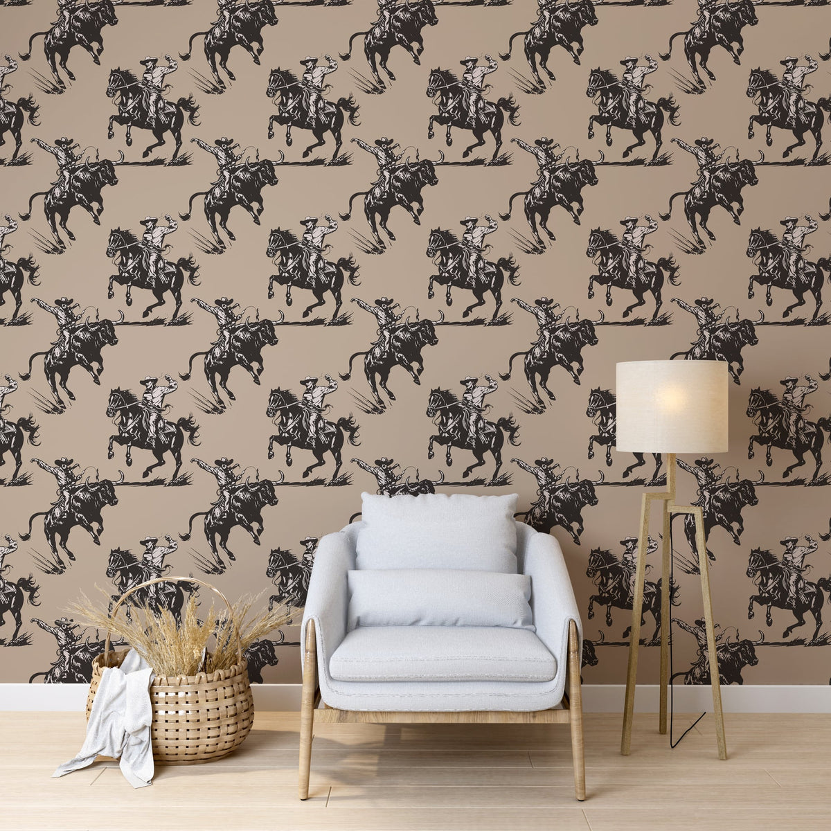 Western Wallpaper – Peel and Stick Cowboy Designs – EazzyWalls